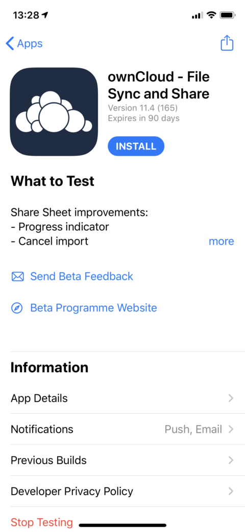 Beta Testing Owncloud