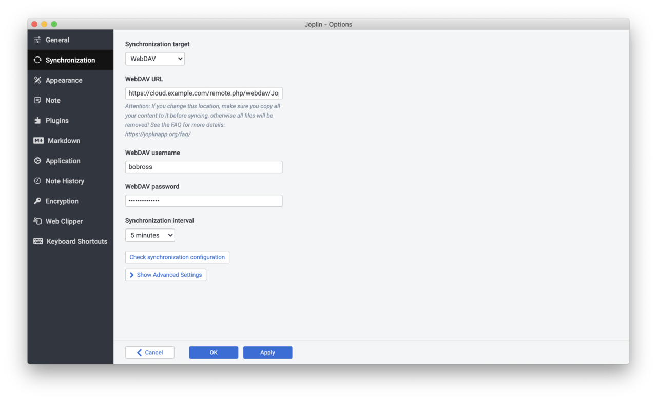 How to sync notes with ownCloud and Joplin - ownCloud