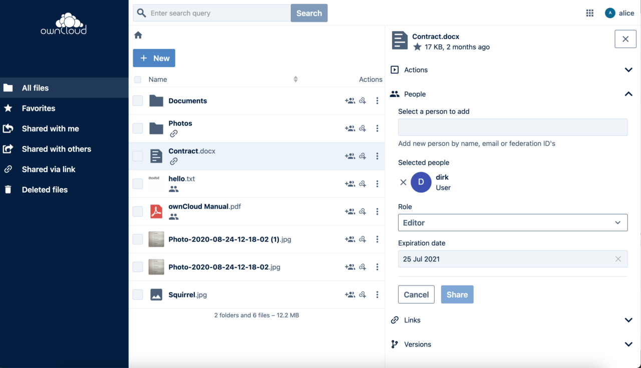 Getting started: 6 efficient ways of sharing your folder (or file) - ownCloud